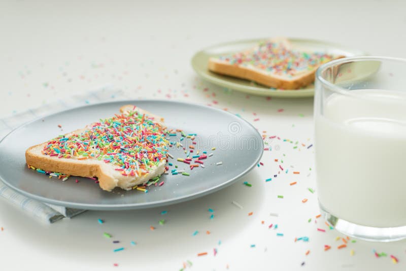 Sprinkles on toasts stock image. Image of glass, bread - 47683179