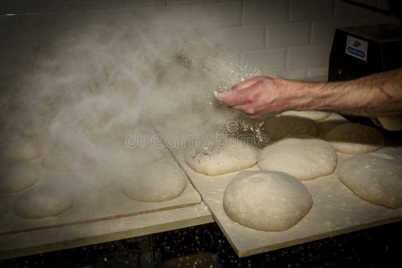 Bread making process. stock image. Image of board, bakery - 212672619