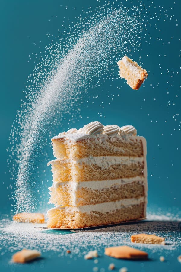 Sprinkling Powdered Sugar on a Cake Stock Image - Image of sprinkles ...