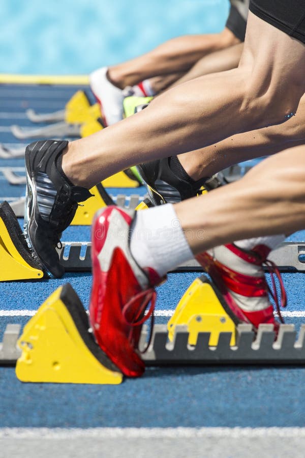 Sprint action start stock image. Image of stadium, tartan - 32675617