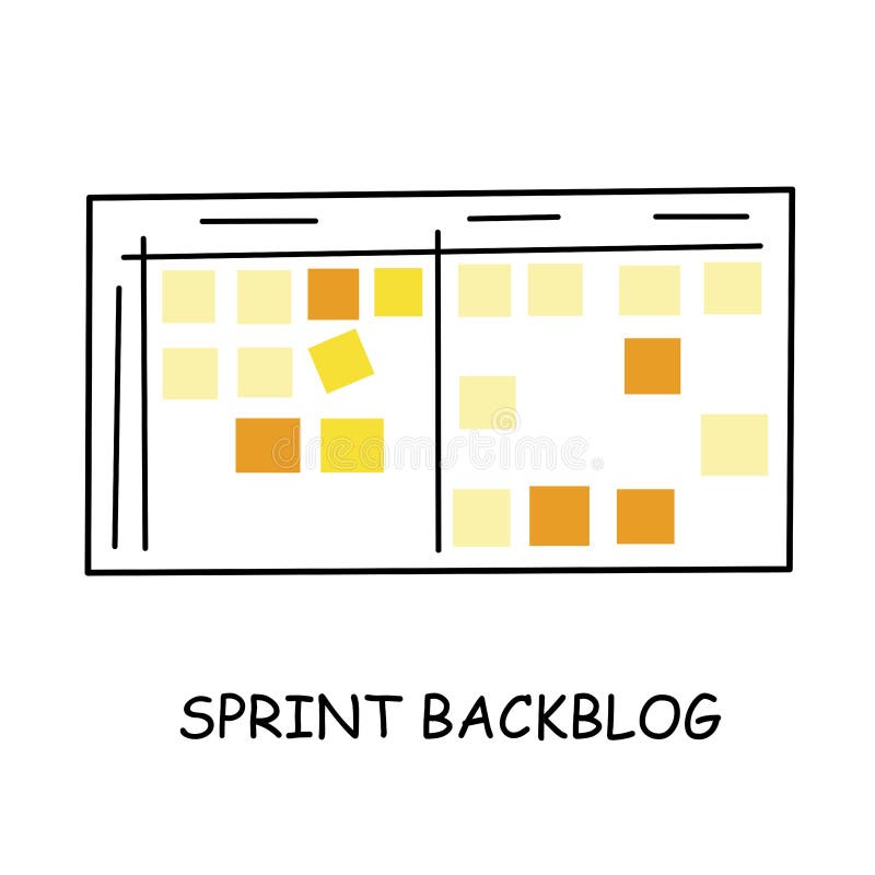 Sprint Backlog on White Background. Agile and Kanban Method Stock ...