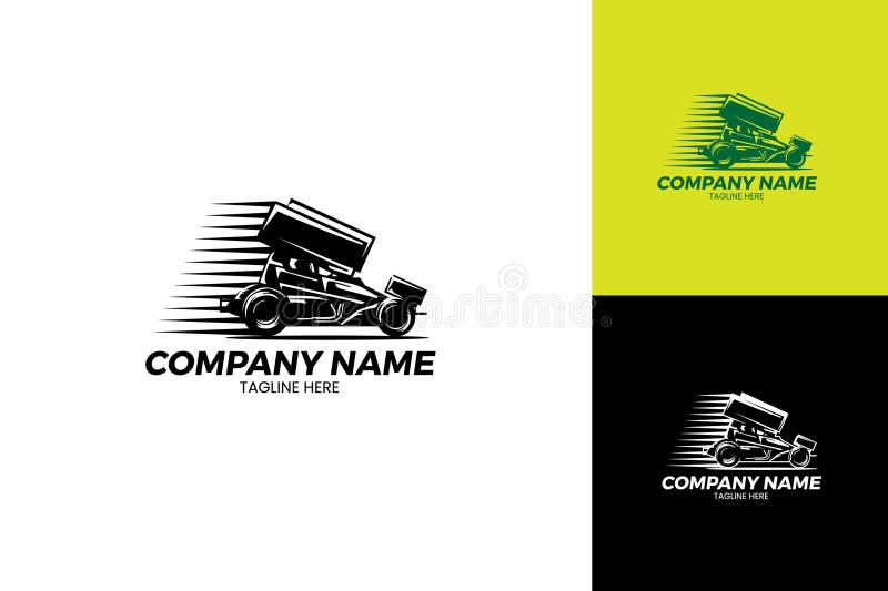 Sprint car racing logo stock vector. Illustration of multimedia - 356852194