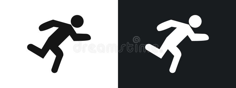 Sprint Icon Linear Graphics Set Vector in Black Stock Illustration ...