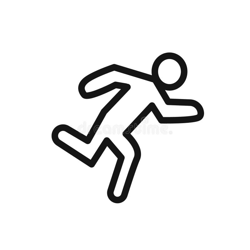 Sprint Icon Linear Vector Graphics Sign Stock Vector - Illustration of ...