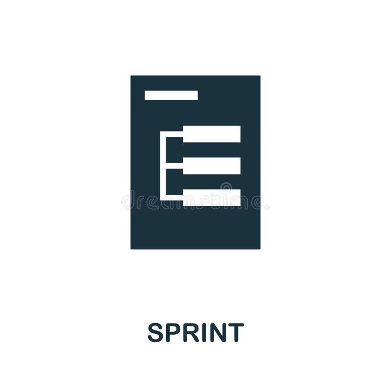 Sprint Icon. Simple Creative Element. Filled Monochrome Sprint Icon for ...