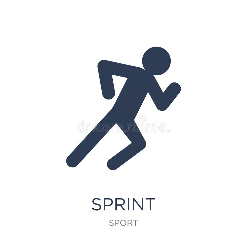 Sprint Icon. Trendy Flat Vector Sprint Icon on White Background Stock ...