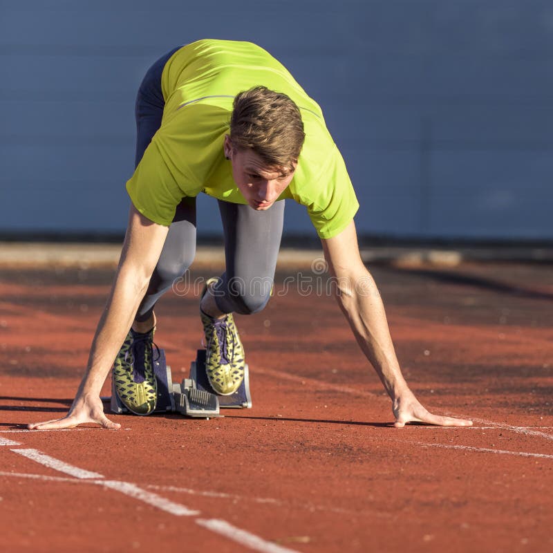 Sprint start stock image. Image of action, field, lifestyle - 64447391