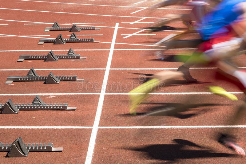 Sprint Start in Track and Field Editorial Stock Photo - Image of blocks ...