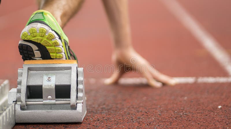 Sprint Start in Track and Field Stock Image - Image of fitness, running ...