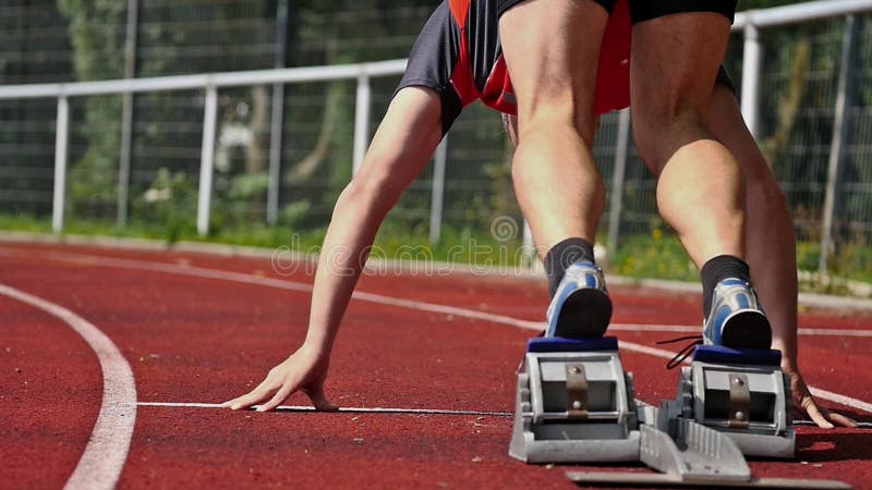 Sprint Start in Track and Field Editorial Stock Photo - Image of blocks ...