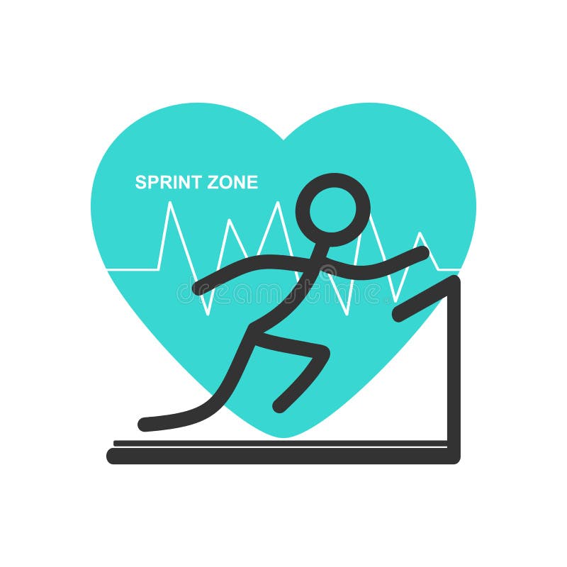 Maximum heart rate zone stock vector. Illustration of zone - 173558553