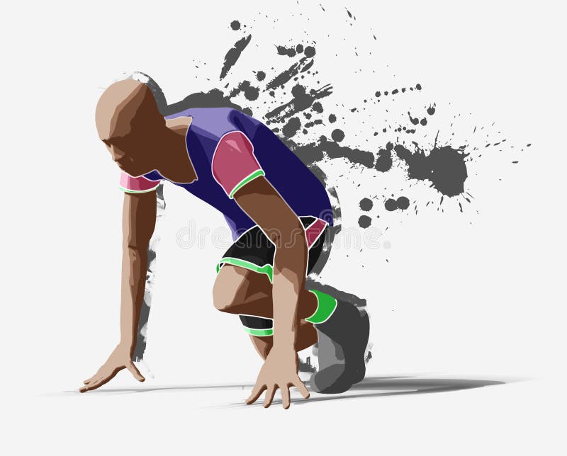 Sprinter stock illustration. Illustration of score, render - 102020981