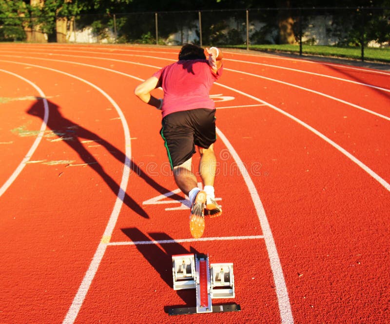 A Sprinter Get Out of the Blocks Editorial Stock Photo - Image of ...