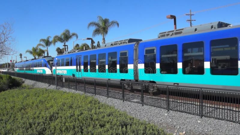Light Rail LRT through the City Center. Top View of a Train Passing on ...