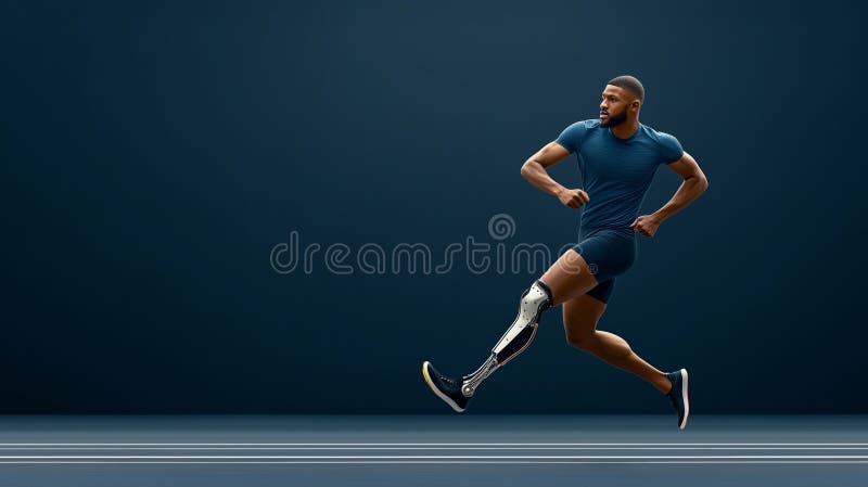 A Sprinter in a Modern Setting Showcasing Athleticism and Determination ...