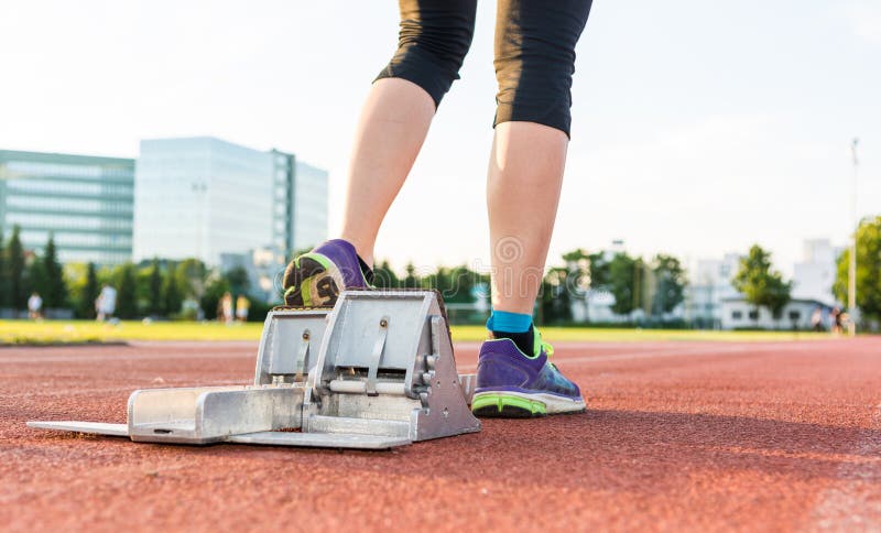 Sprinter ready to start. stock image. Image of exercise - 54797397