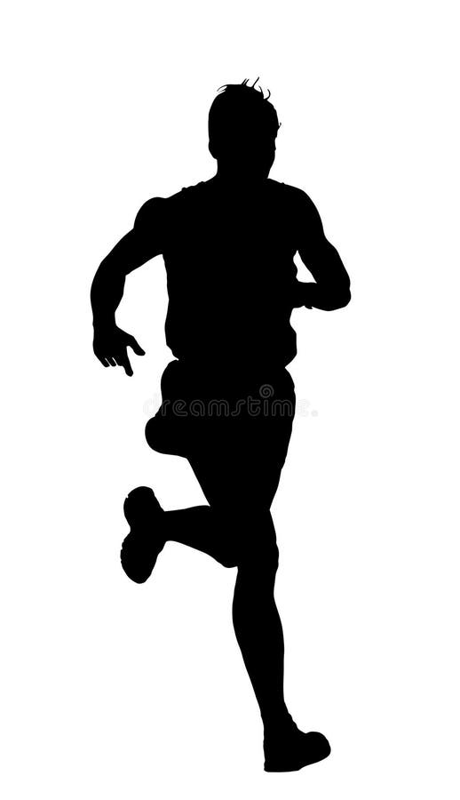 Marathon Runner Silhouette Shadow White Stock Illustrations – 242 ...