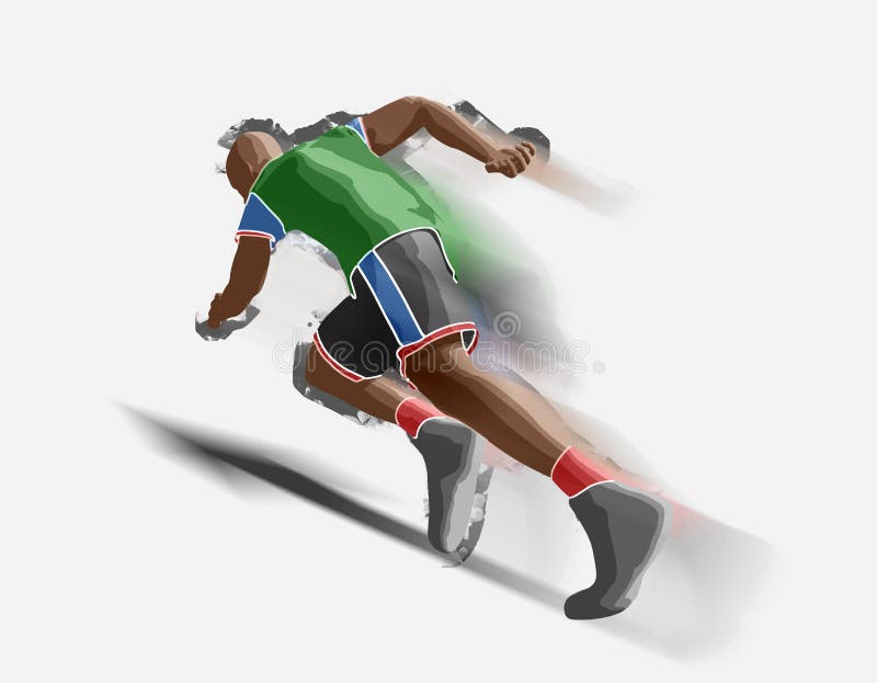 Sprinter stock illustration. Illustration of score, render - 102020981