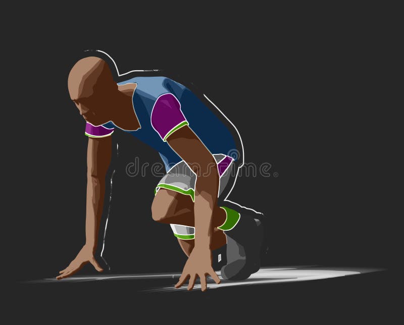 Sprinter stock illustration. Illustration of sprinter - 102020961