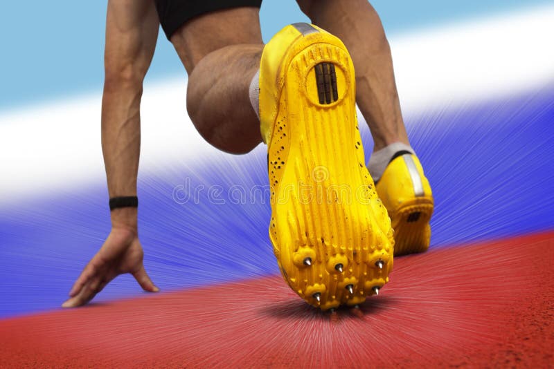 Sprinter start position stock photo. Image of peaks, marking - 29497938