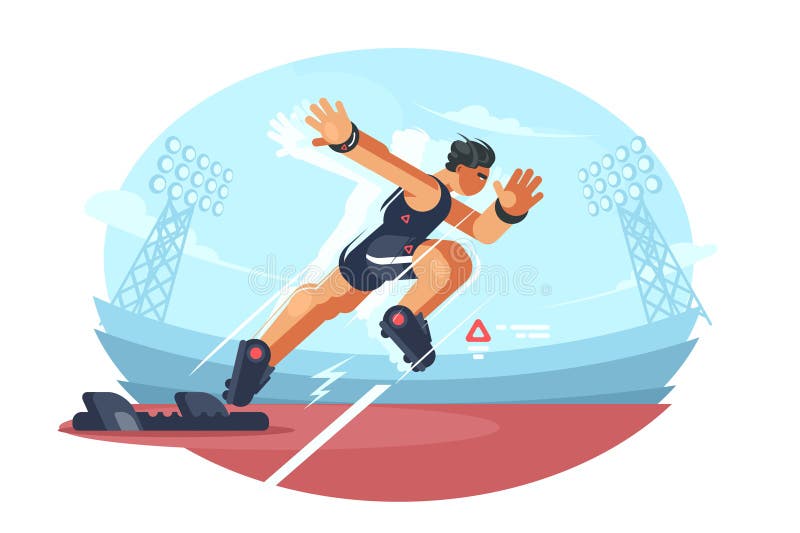 Sprinter Starting Race stock vector. Illustration of lights - 325617763