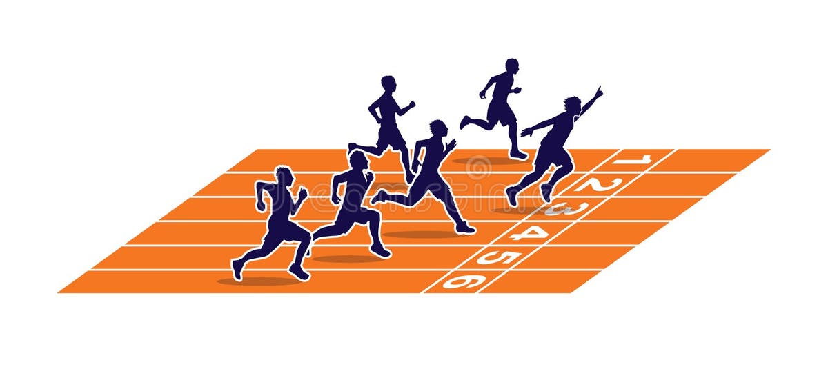 Kids Running Track Stock Illustrations – 474 Kids Running Track Stock ...