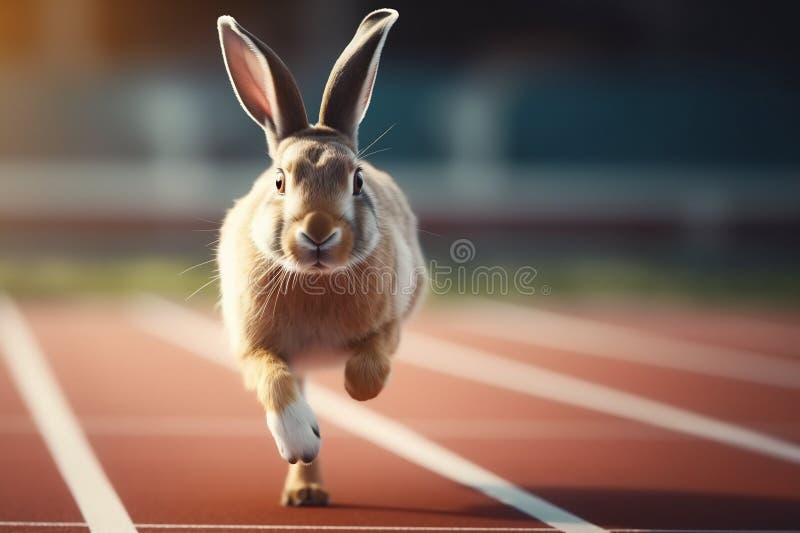 Sprinting Rabbit Stock Illustrations – 48 Sprinting Rabbit Stock ...