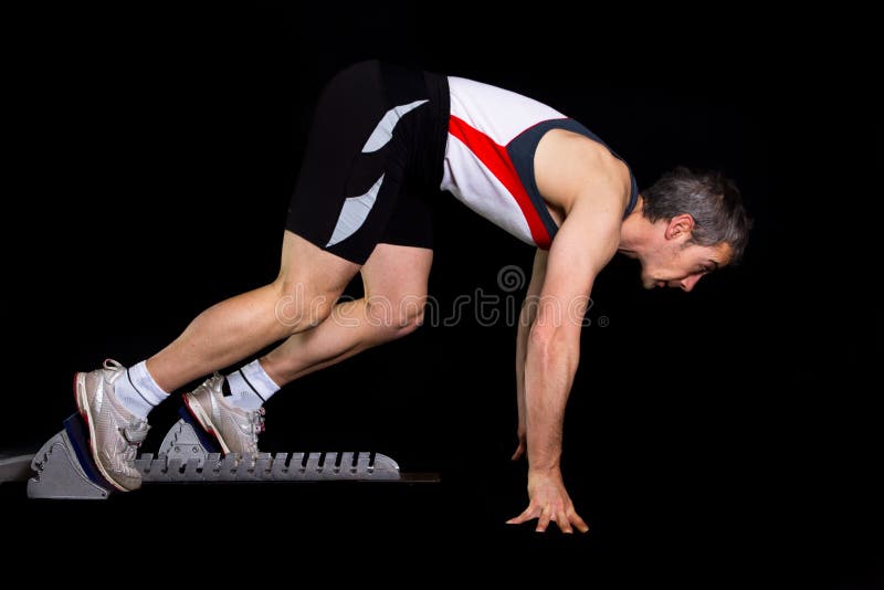 Sprinting start position stock photo. Image of fitness - 22985724
