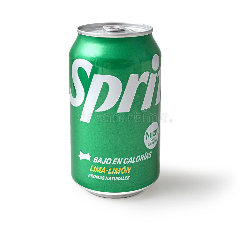 Sprite Can on White Background Editorial Photography - Image of sprite ...