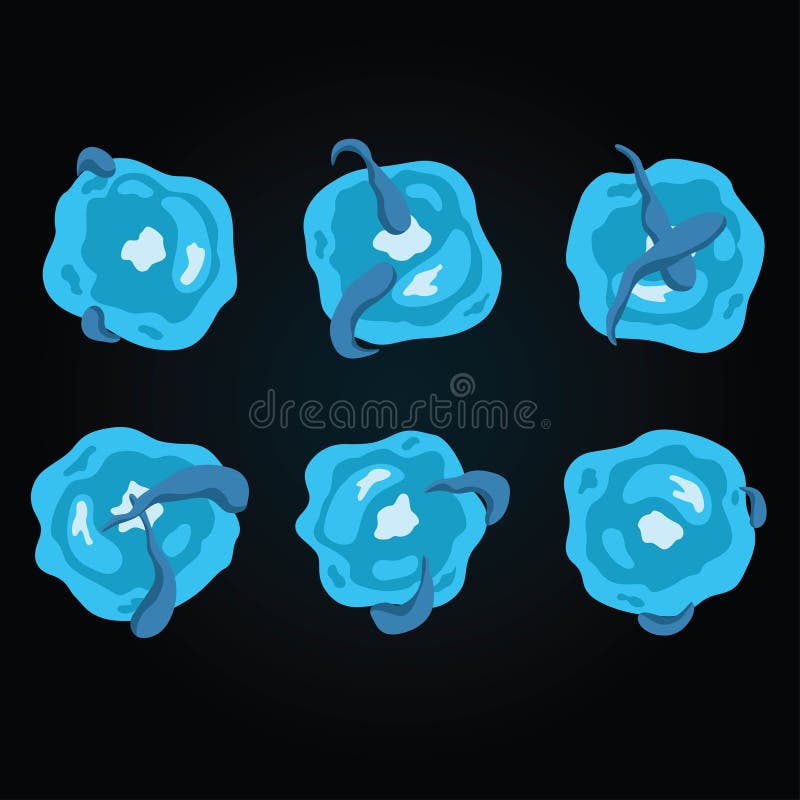 Sprite Sheet of a Blue Fire, a Magic Bubble. Loop Animation for Game or ...