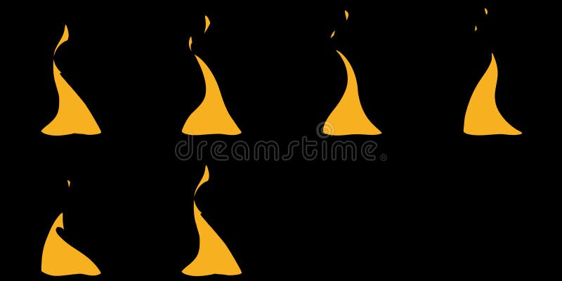 Sprite Sheets Fire Loop. Ready for Games or Cartoon. Stock Illustration ...