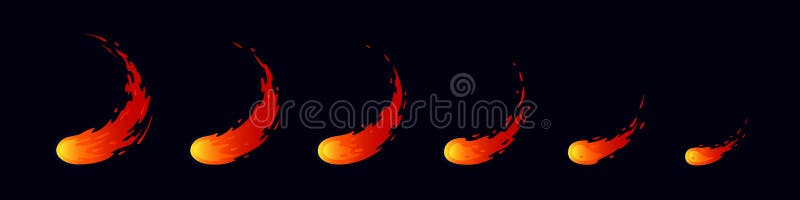 Sprite Sheet Fire Sword Attack, Fire Red Strike Stock Vector ...