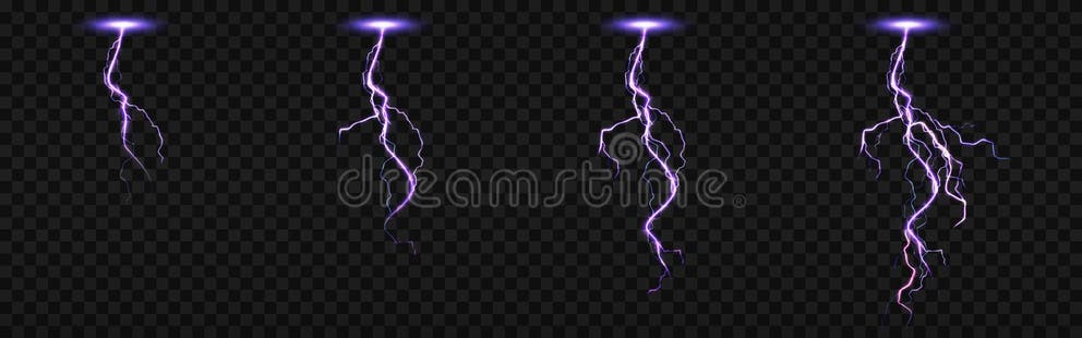 Sprite Sheet with Lightnings for Fx Animation Stock Vector ...