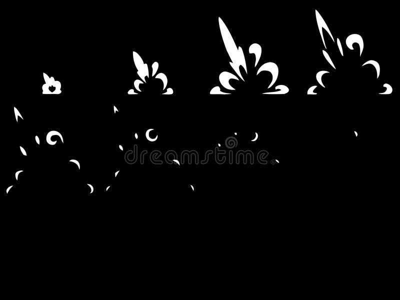 Sprite Sheets Explosion. Ready for Games or Cartoon. Stock Illustration ...