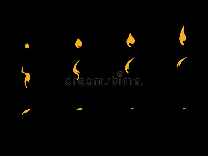 Sprite Sheets Flame. Ready for Games. Stock Illustration - Illustration ...