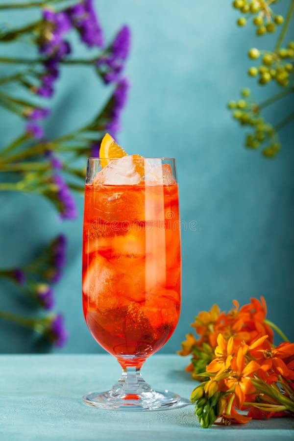 Spritz Aperol Drink stock image. Image of flower, glass - 97323651