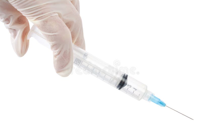 Spritze in einer Hand stockfoto. Bild von plastik, scharf - 38141750