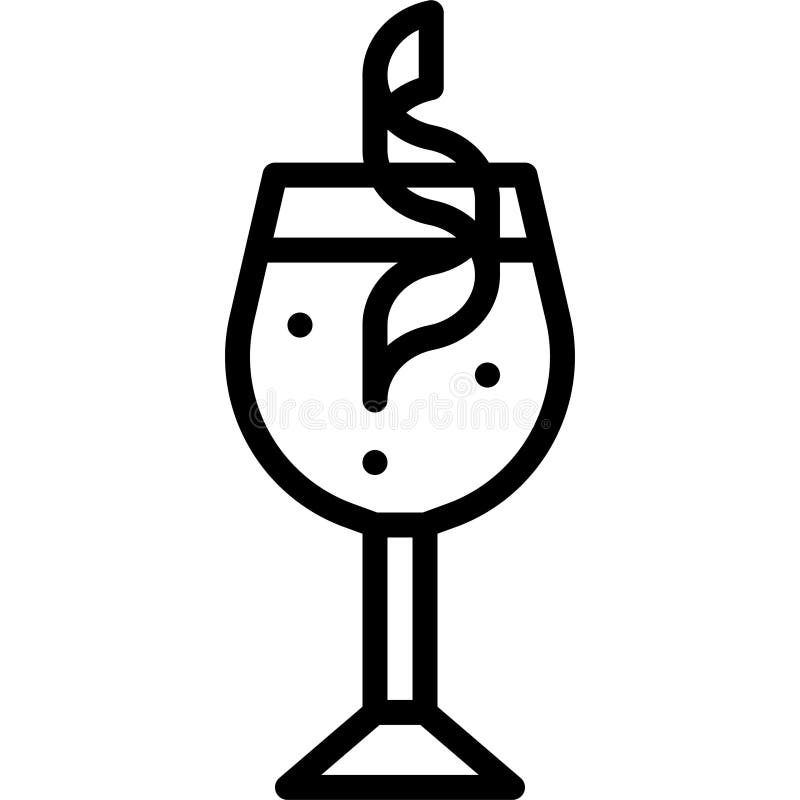 Spritzer Cocktail Icon, Alcoholic Mixed Drink Vector Stock Vector ...