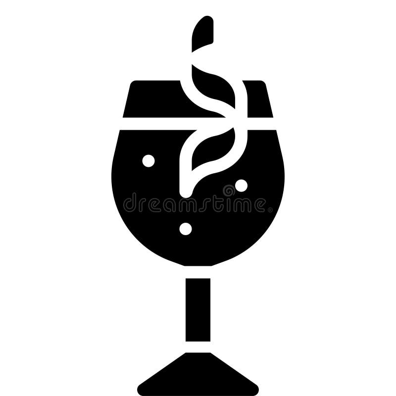 Spritzer Cocktail Icon, Alcoholic Mixed Drink Vector Stock Vector ...