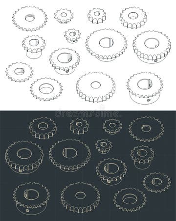 Sprocket Blueprints Stock Illustrations – 61 Sprocket Blueprints Stock ...