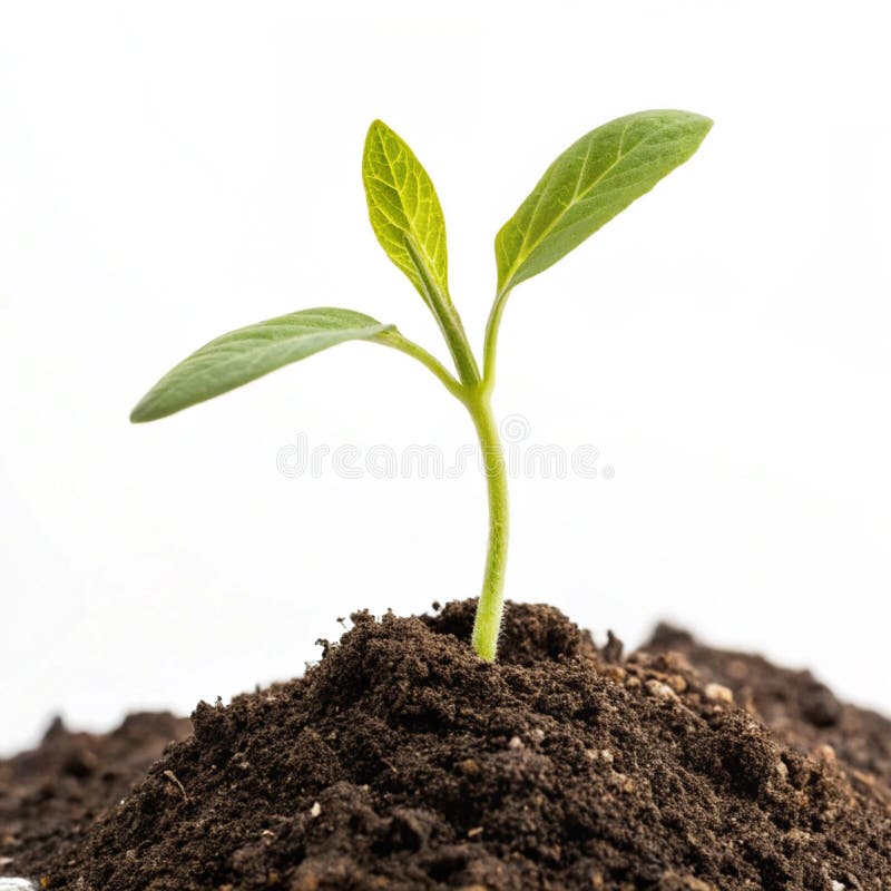 Sprout Emerging from Soil Isolated on Transparent Background Stock ...
