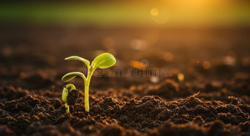 Sprout of Hope a New Beginning a Tiny Sprout Emerges Symbolizing Growth ...