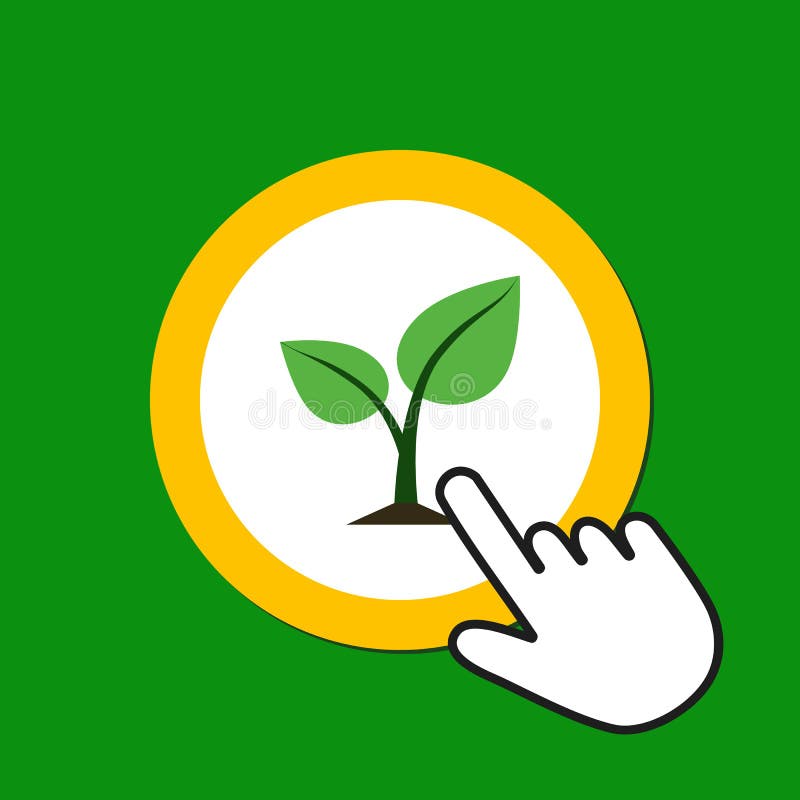 Sprout Icon. Eco, Life Concept Stock Vector - Illustration of finger ...