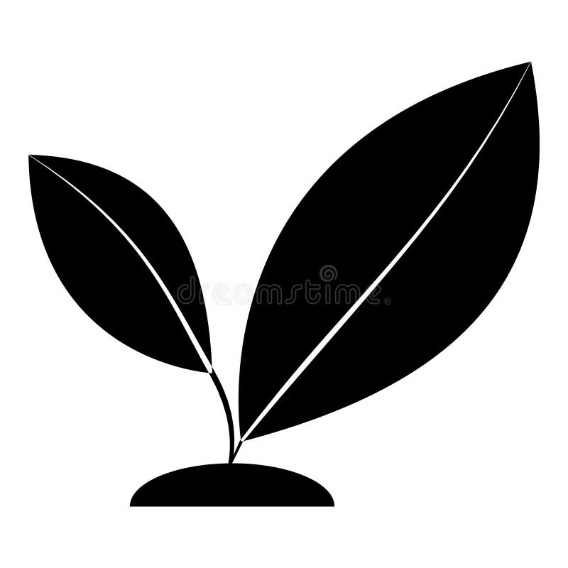 Sprout icon, simple style stock illustration. Illustration of bush ...
