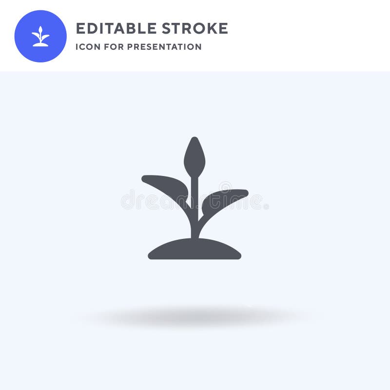 Sprout Icon Vector, Filled Flat Sign, Solid Pictogram Isolated on White ...