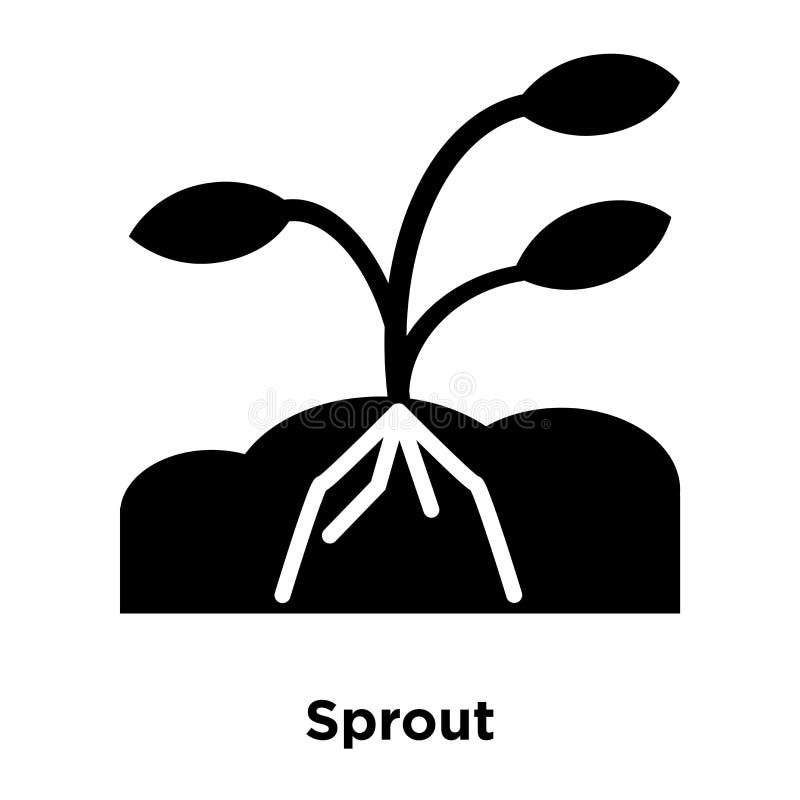 Sprout Icon Vector Isolated on White Background, Logo Concept of Stock ...