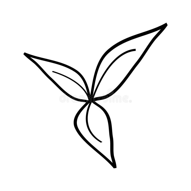 Sprout icon on white. stock illustration. Illustration of botany ...