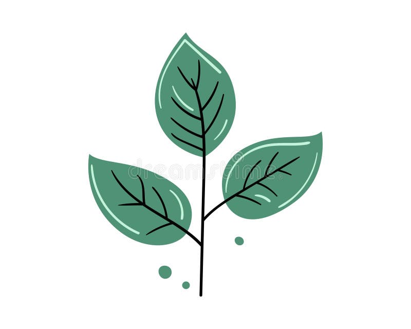 Sprout with Leaf Vector Icon. Plant Symbol of Nature and Environment ...
