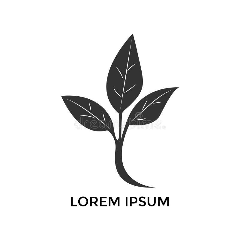 Sprout Logo Isolated White Background. Vector Illustration Stock ...