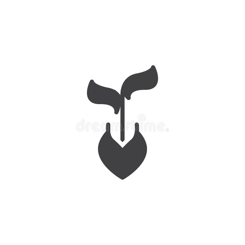 Sprout Seed Grow Vector Icon Stock Vector - Illustration of design ...